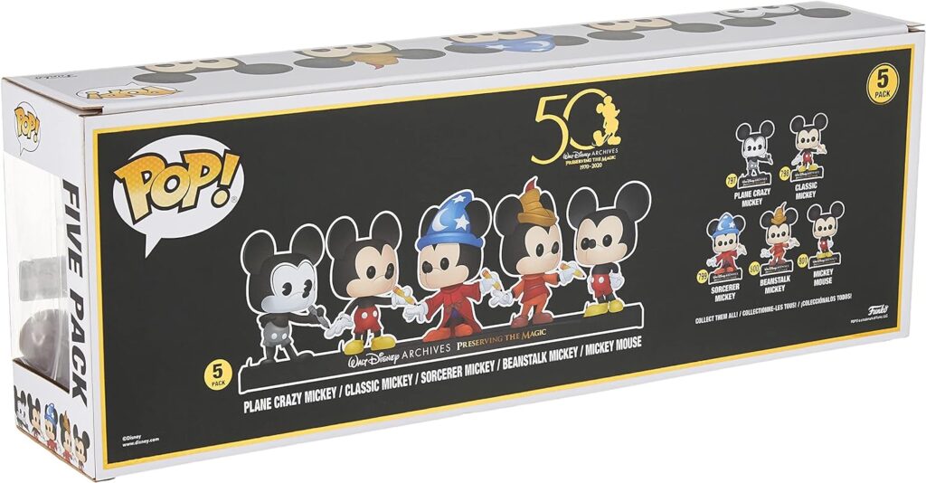 Disney Archives Mickey Mouse Pop Vinyl 5-Pack
