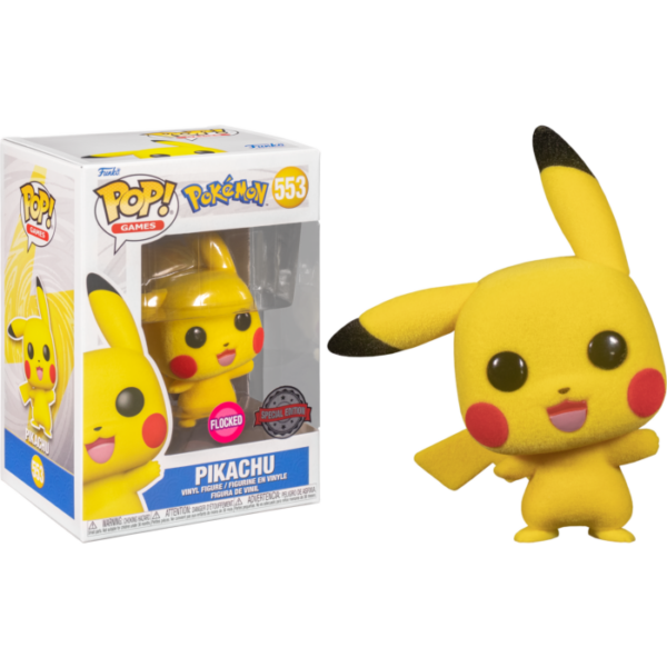 Pokémon - Pikachu Waving Flocked Pop! Vinyl Figure | Dark Wolf Collectibles